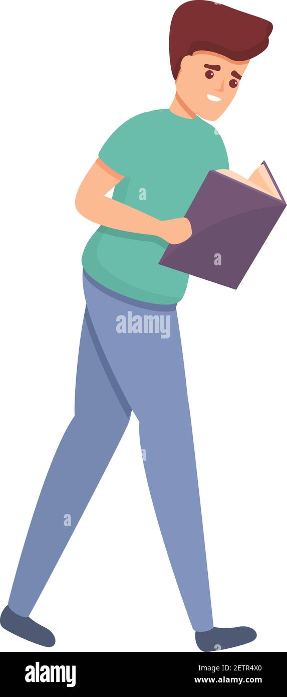 Reading child icon. Cartoon of reading child vector icon for web design ...