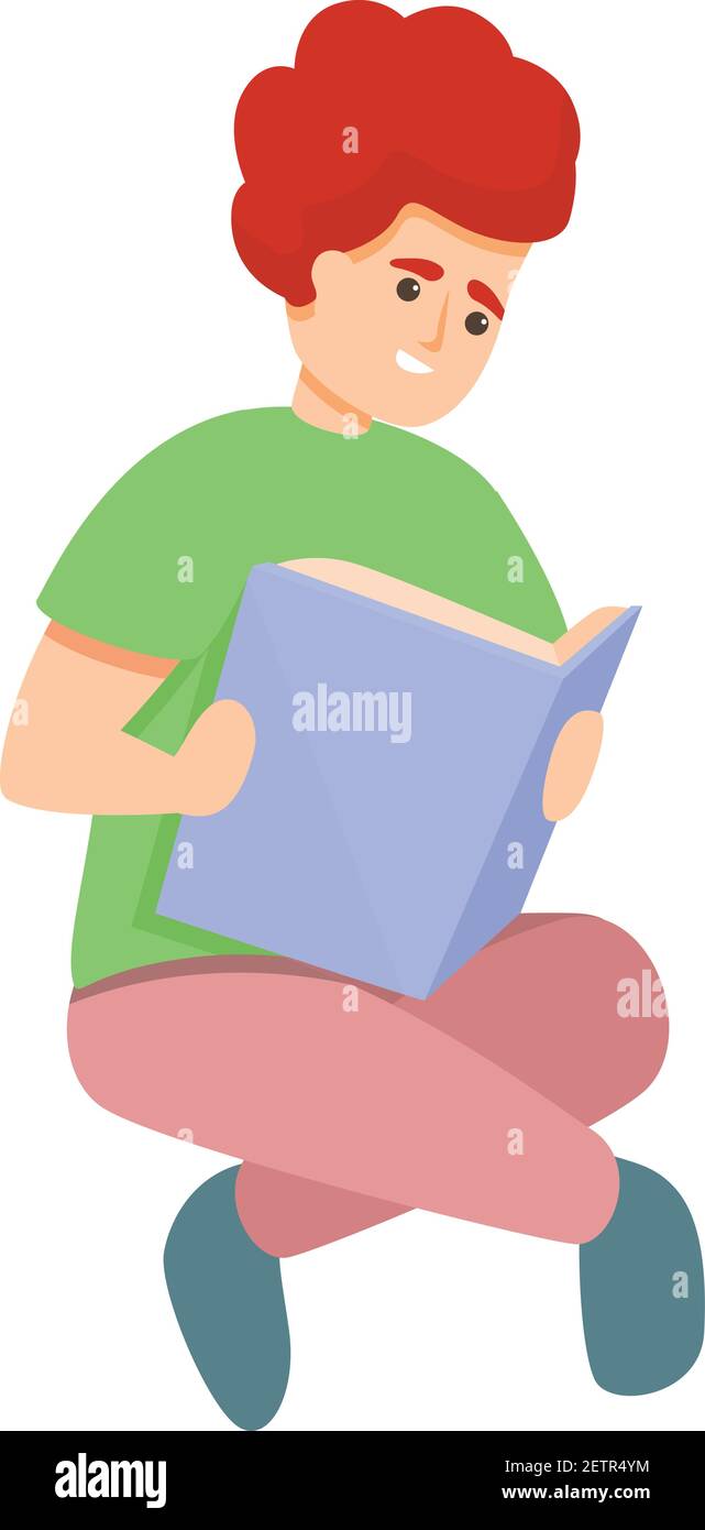 Learning student icon. Cartoon of learning student vector icon for web ...
