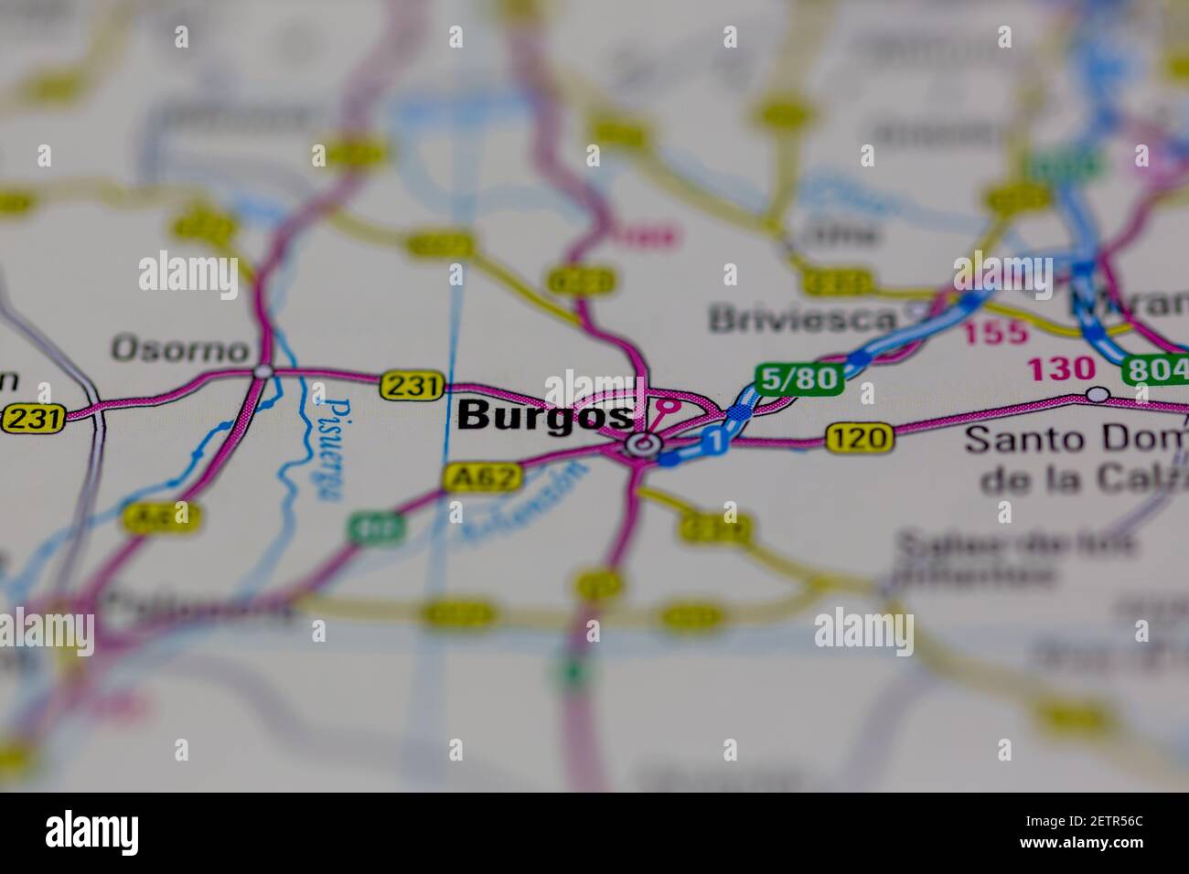Burgos Shown on a road map or Geography map and atlas Stock Photo - Alamy