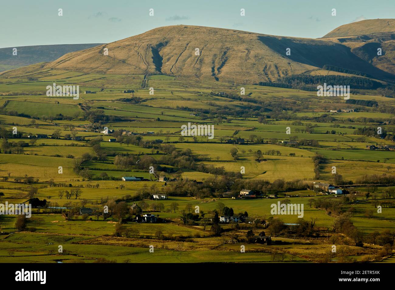 Jeffrey Hill Ribble Valley in Lancashire looking over Hesketh Lane Stock Photo - Alamy