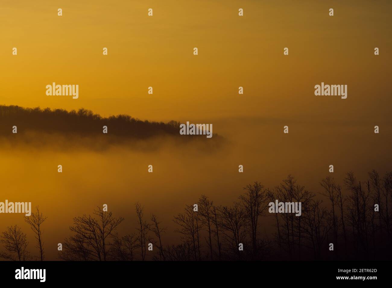 sunset at Argimusco mount Etna Sicily Stock Photo - Alamy