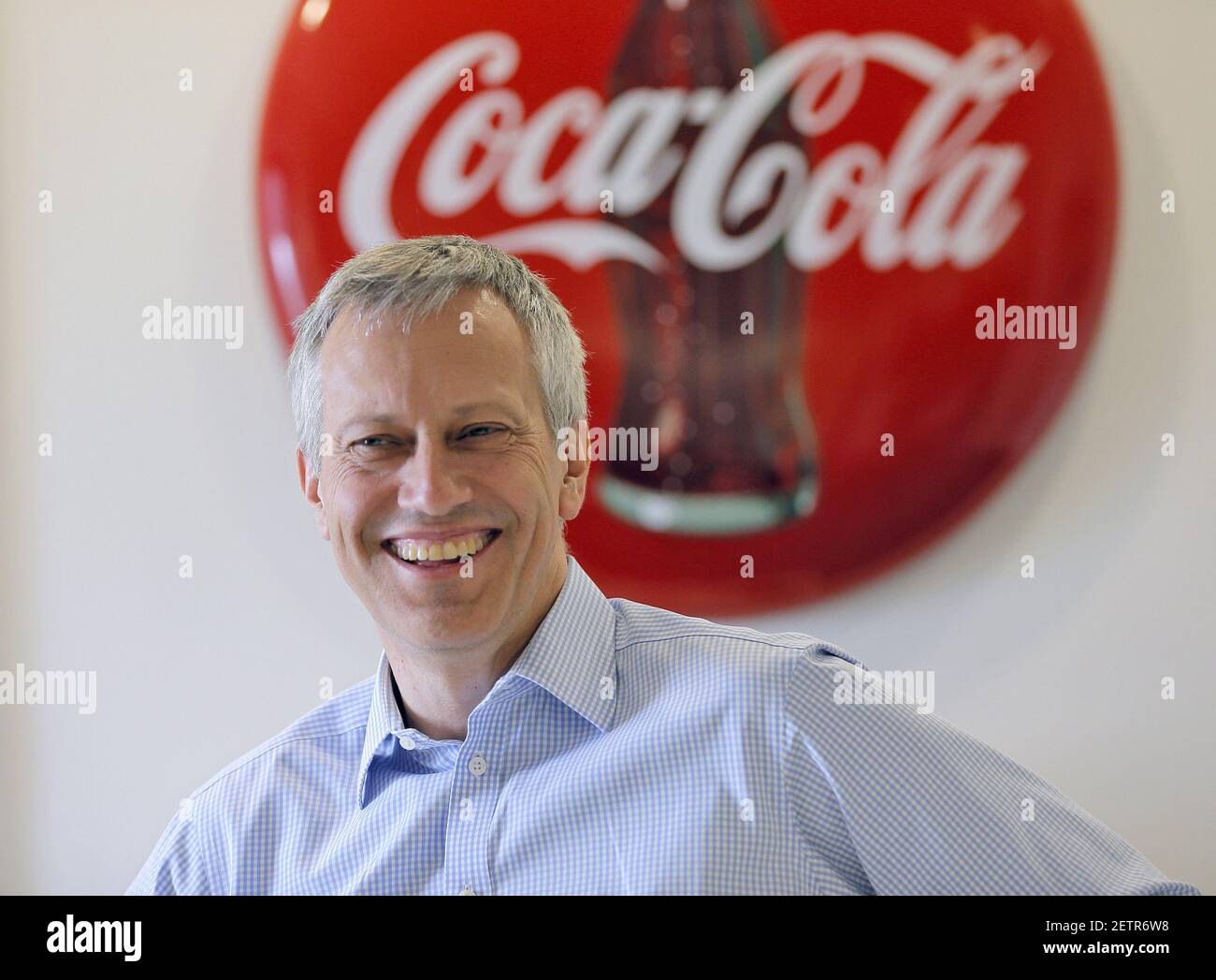 James Quincey, the new CEO of Coke, poses for a portrait on April 27 ...