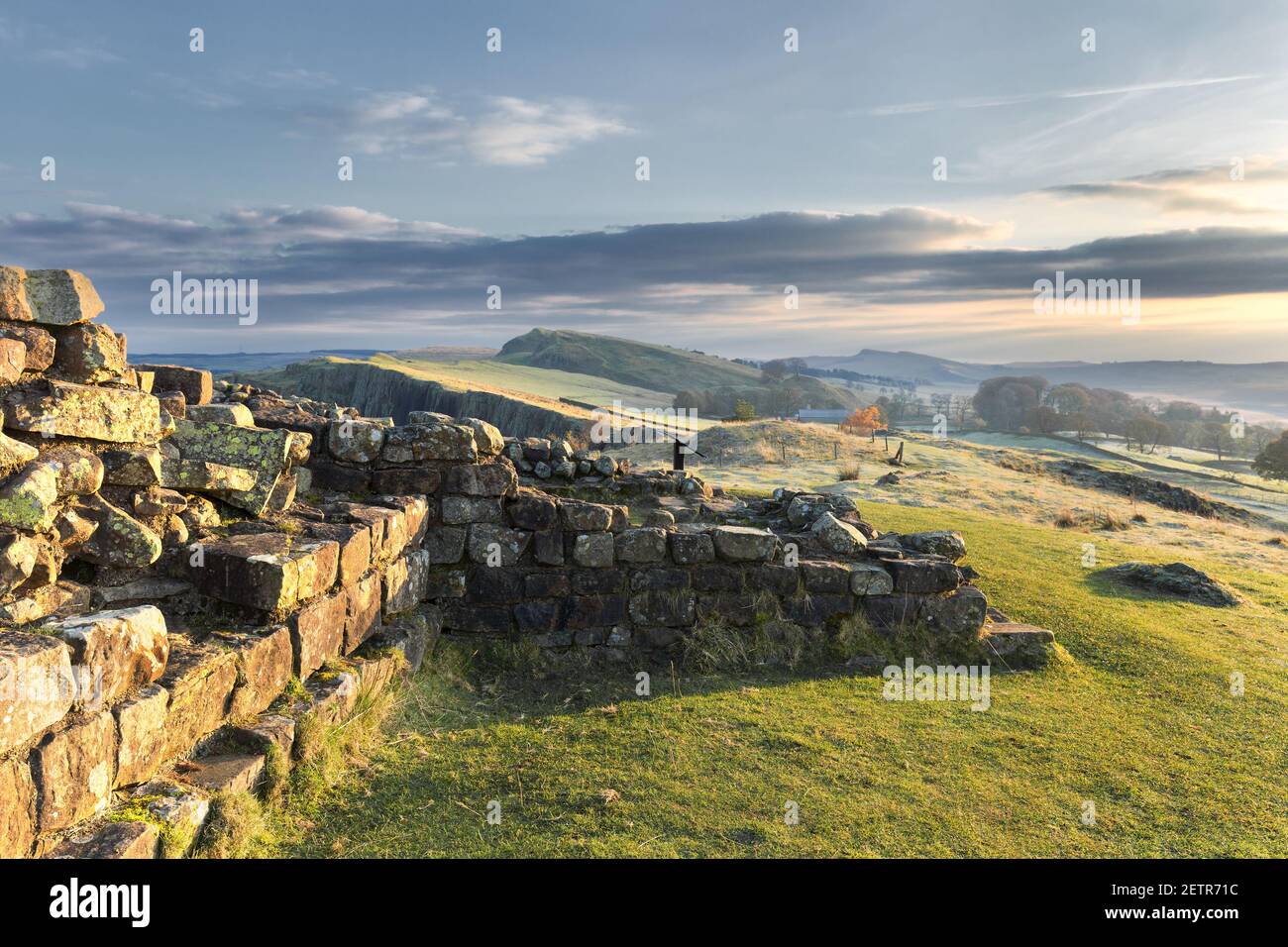 The remains of Turret 45A on Walltown Crags, Hadrian's Wall ...