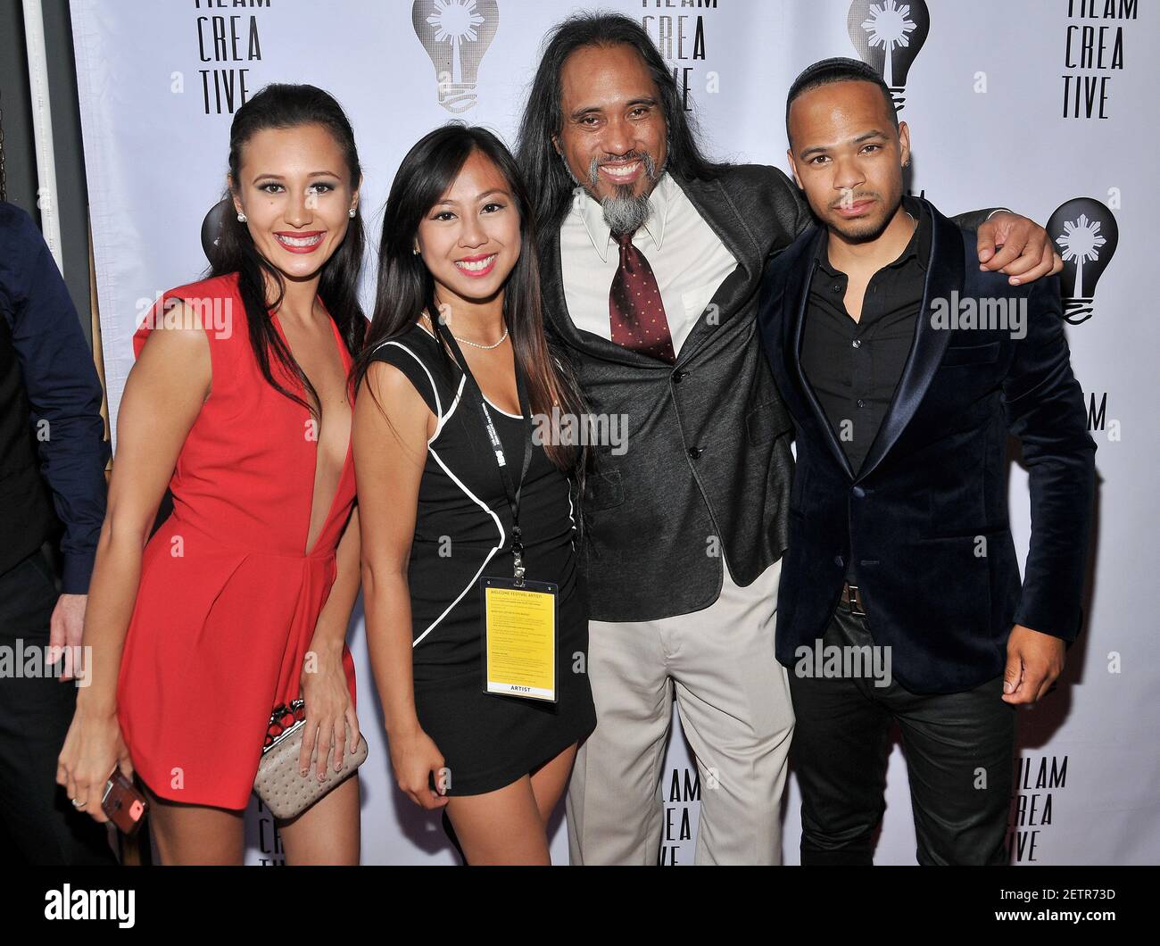 (L-R) "Finding Ronwe" Cast & Crew - Kathleen Neubauer, Director Angela ...