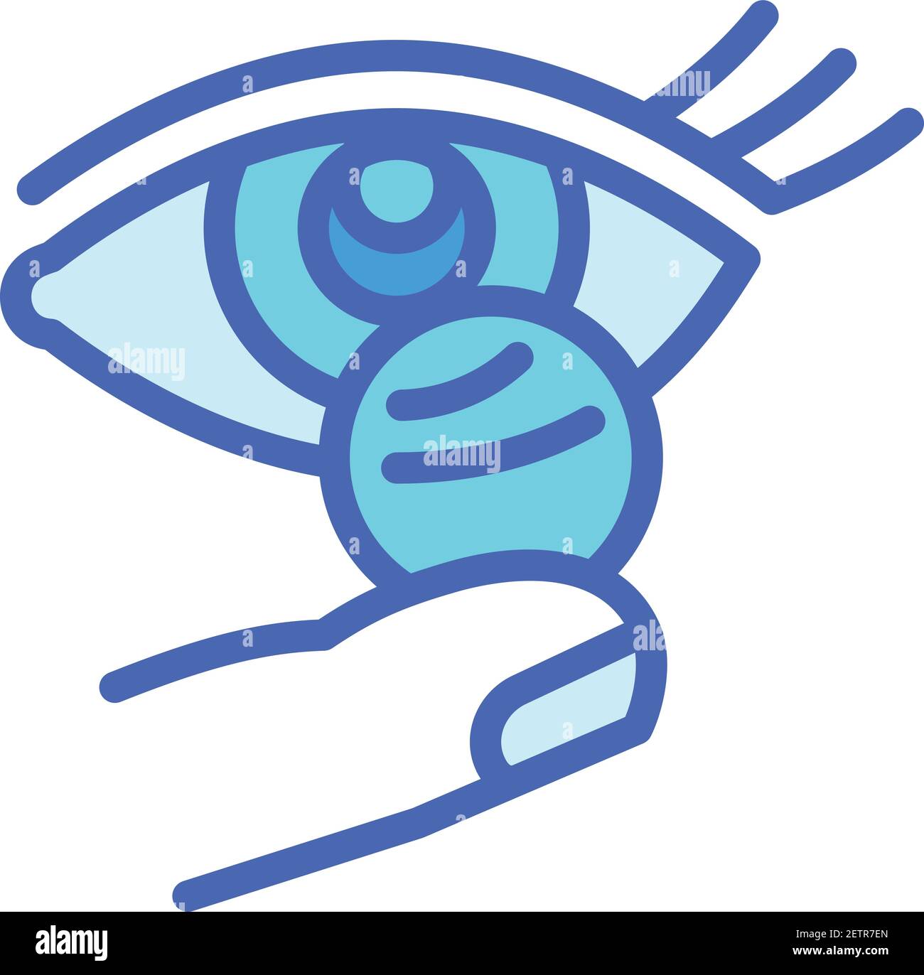 Woman contact lens icon. Outline woman contact lens vector icon for web ...