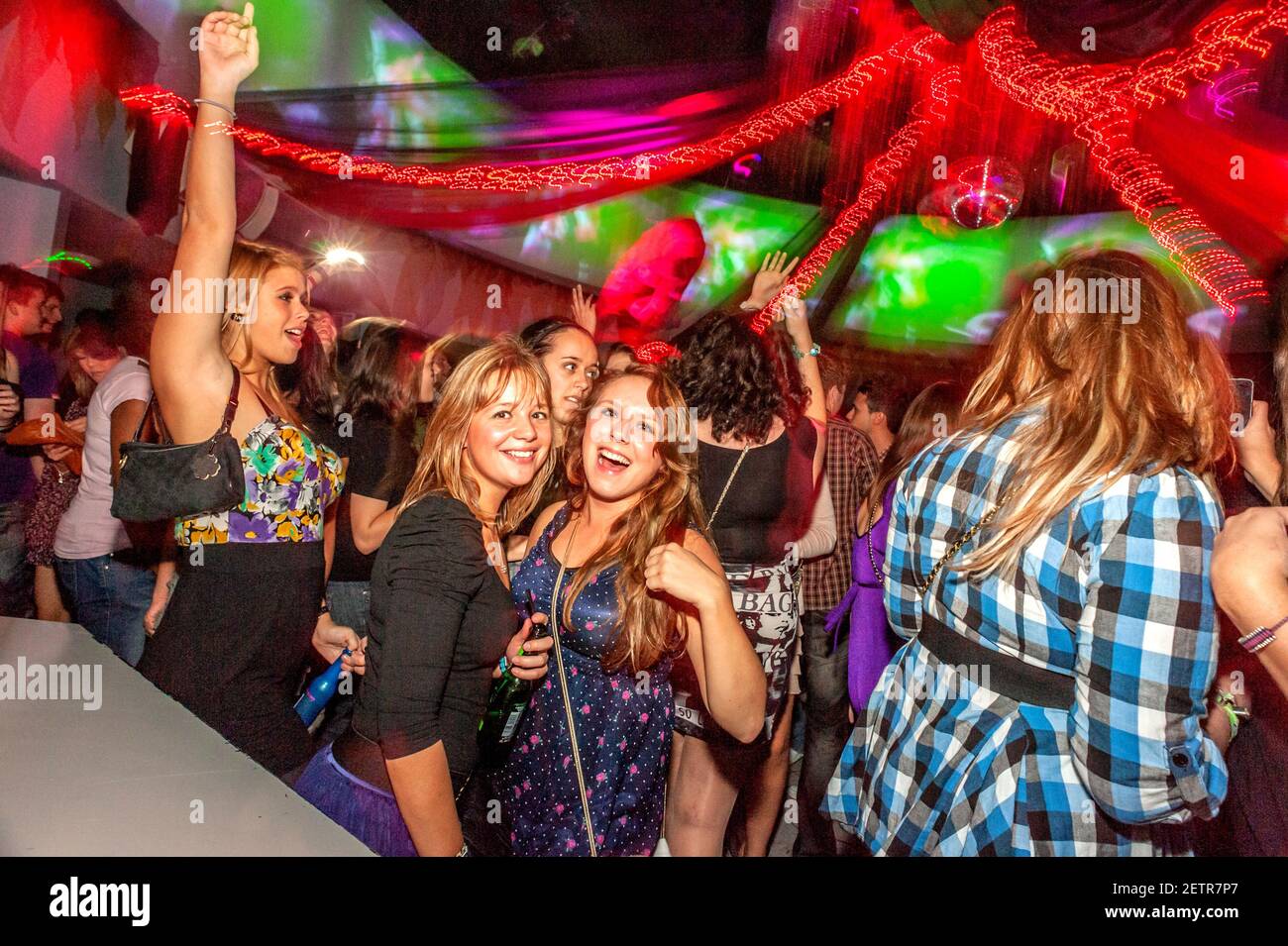 Brighton, October 28th 2010: Clubbers enjoying a night out at Oceana ...