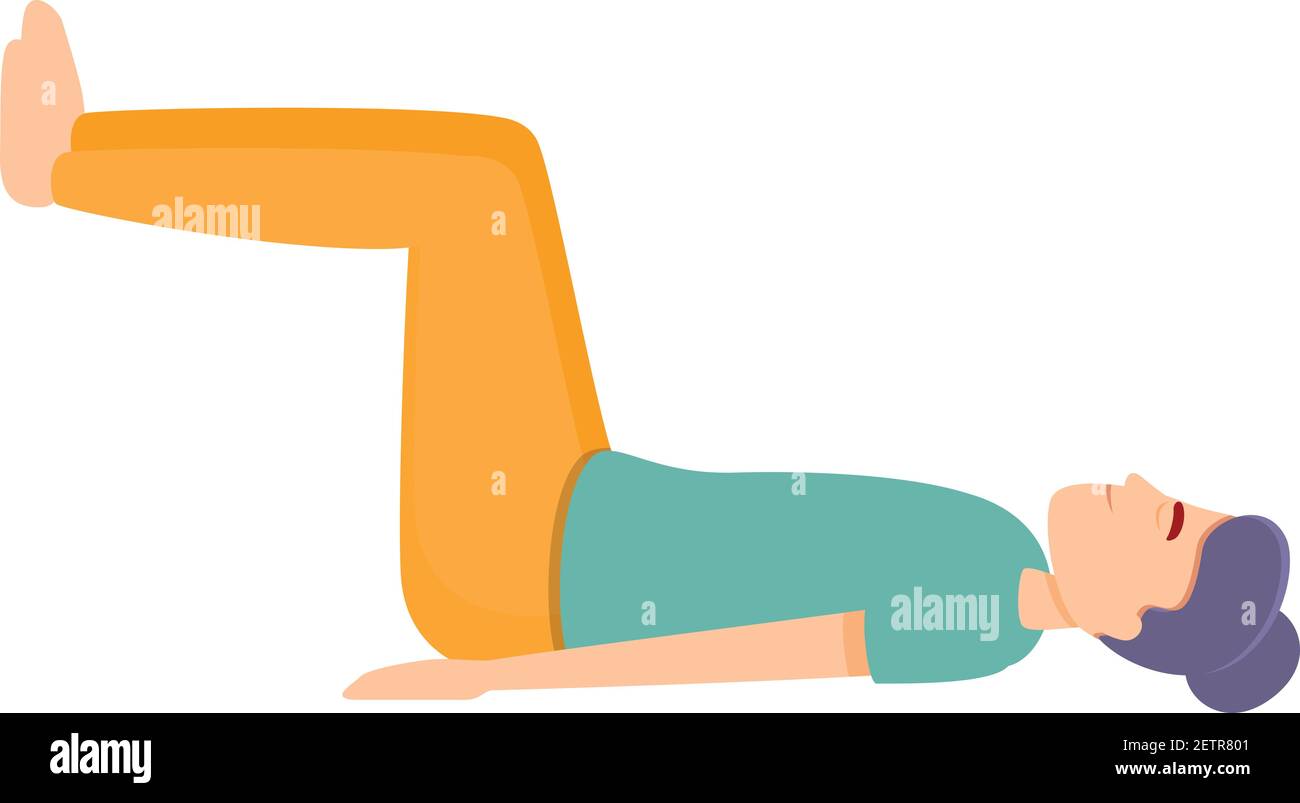 Pilates pose icon. Cartoon of pilates pose vector icon for web design ...