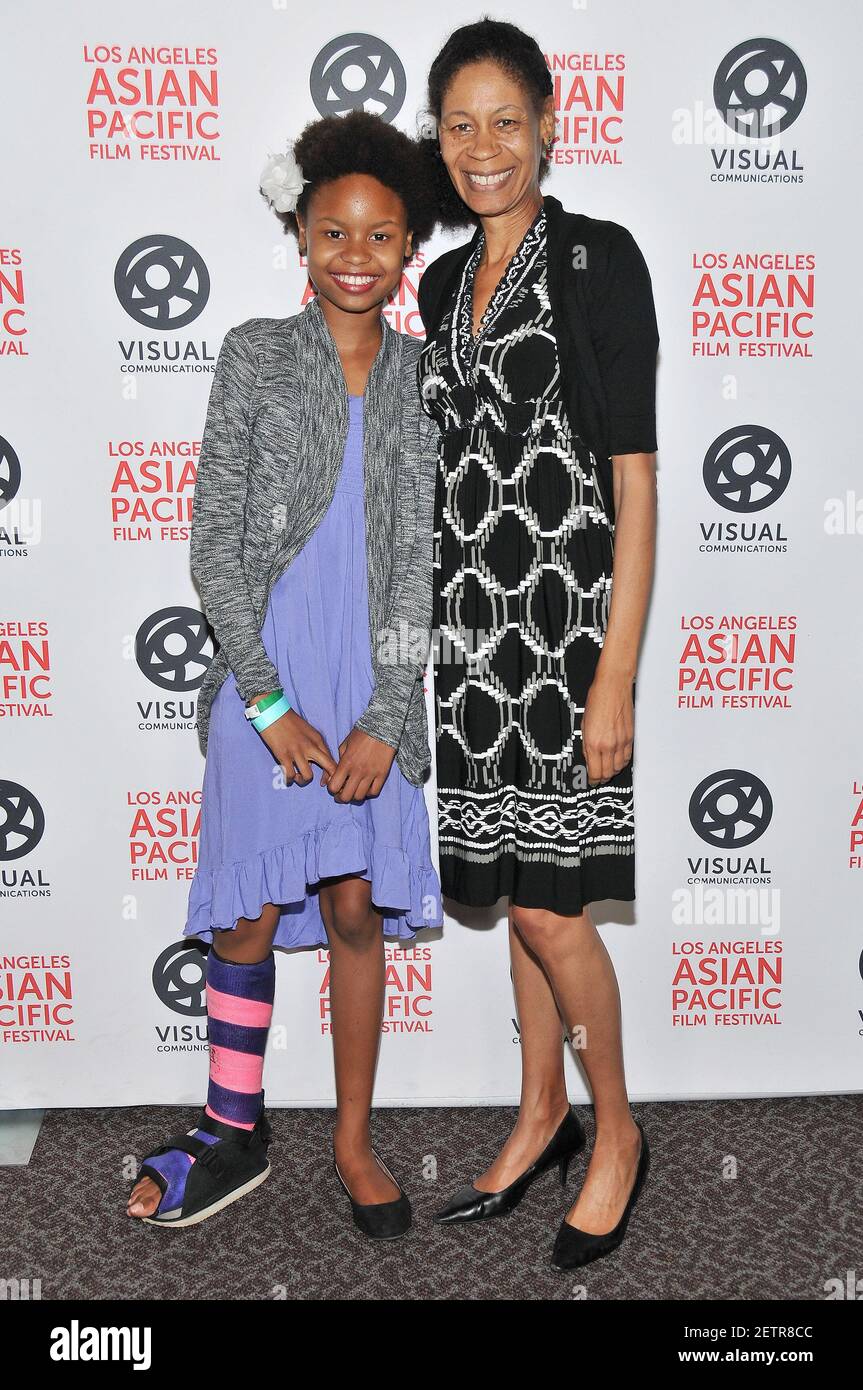 (L-R) Actress Simone Baker and Mom at the 2017 Los Angeles Asian ...