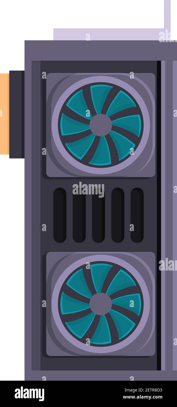 Gpu icon. Cartoon of gpu vector icon for web design isolated on white ...