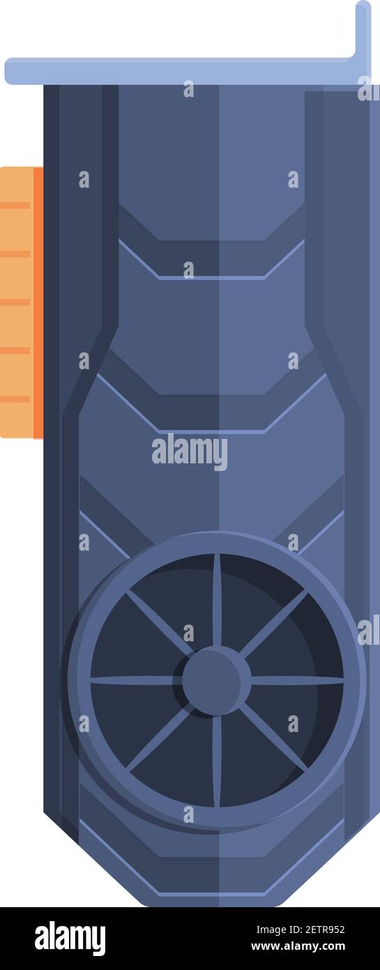 Electronic gpu icon. Cartoon of electronic gpu vector icon for web ...