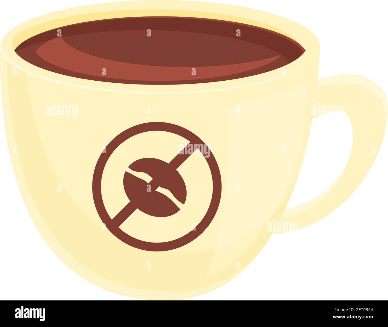 Decaf coffee cup icon. Cartoon of decaf coffee cup vector icon for web ...