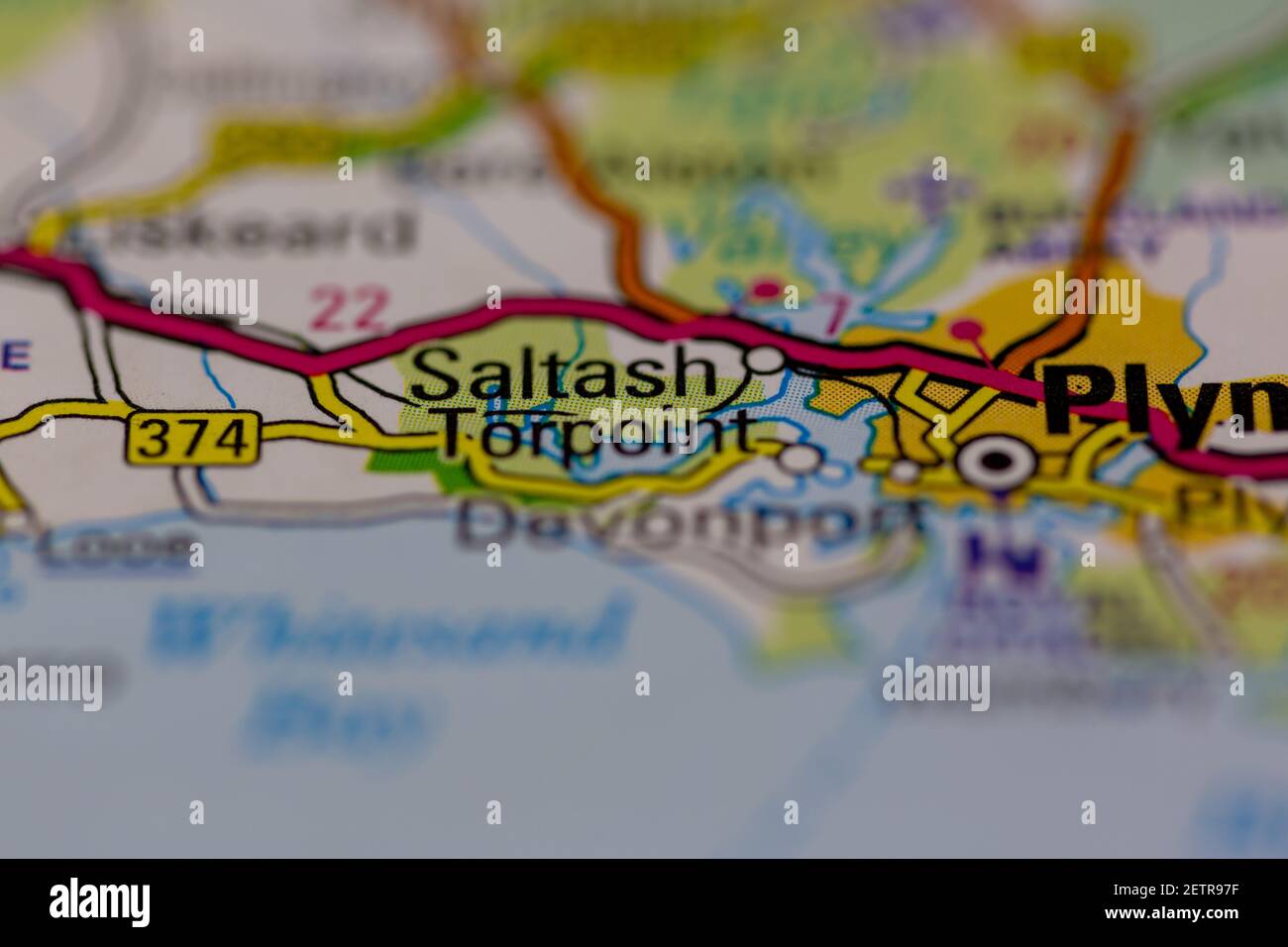 Saltash map hi-res stock photography and images - Alamy