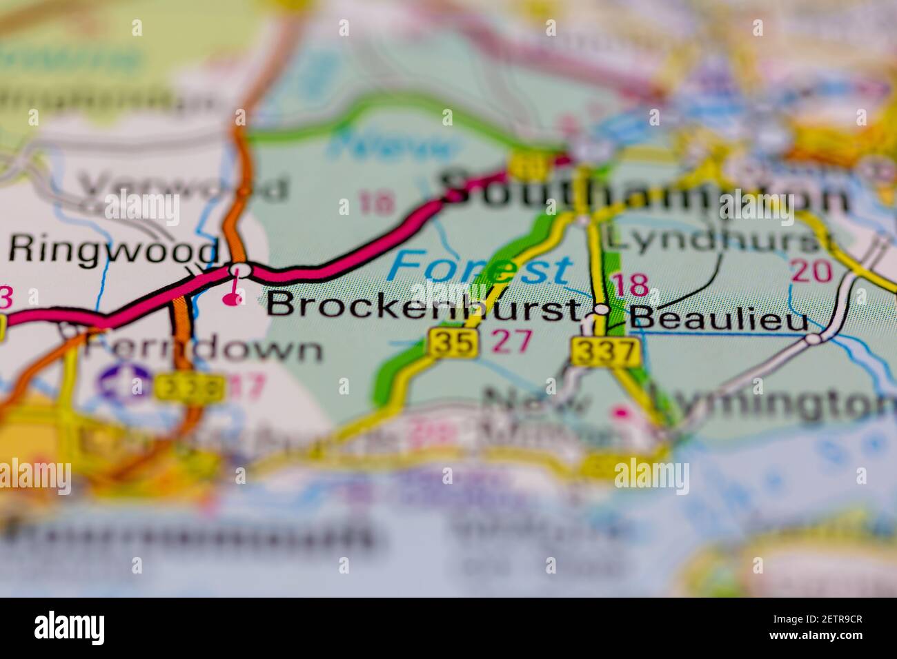 Map of brockenhurst hi-res stock photography and images - Alamy