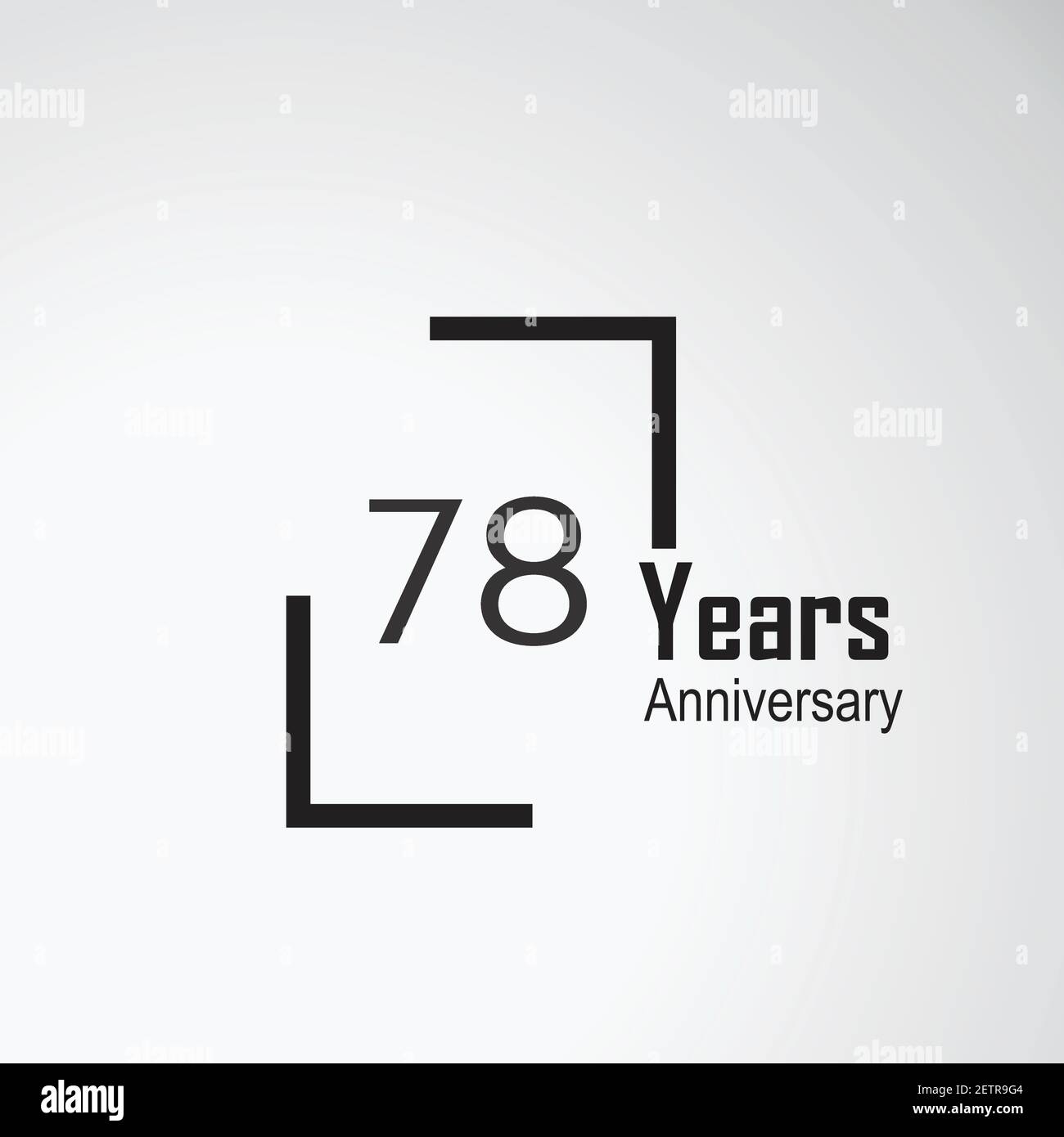 78 Year Anniversary Vector Template Design Illustration box Stock ...
