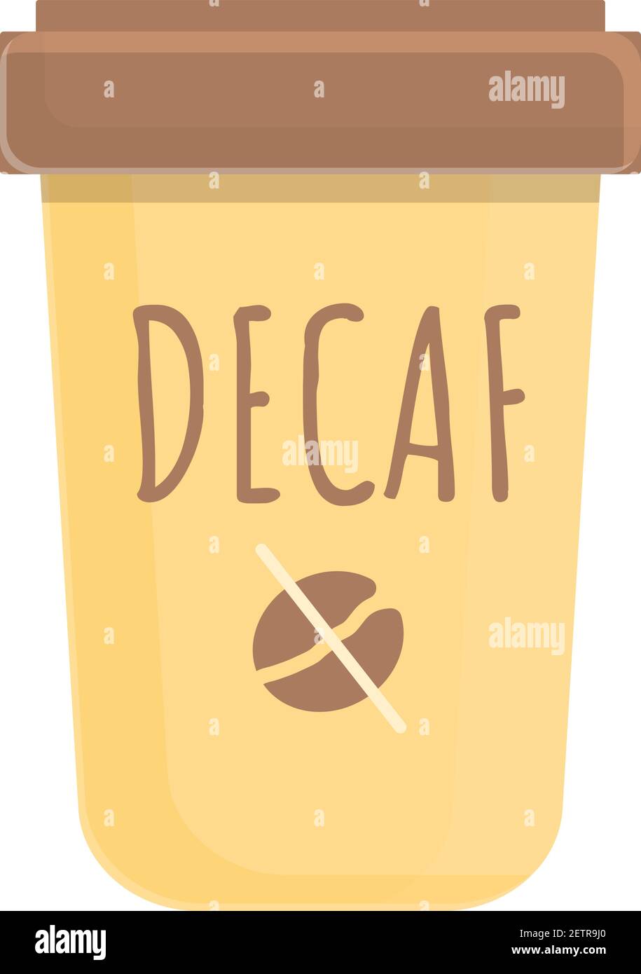 Latte decaf icon. Cartoon of latte decaf vector icon for web design ...