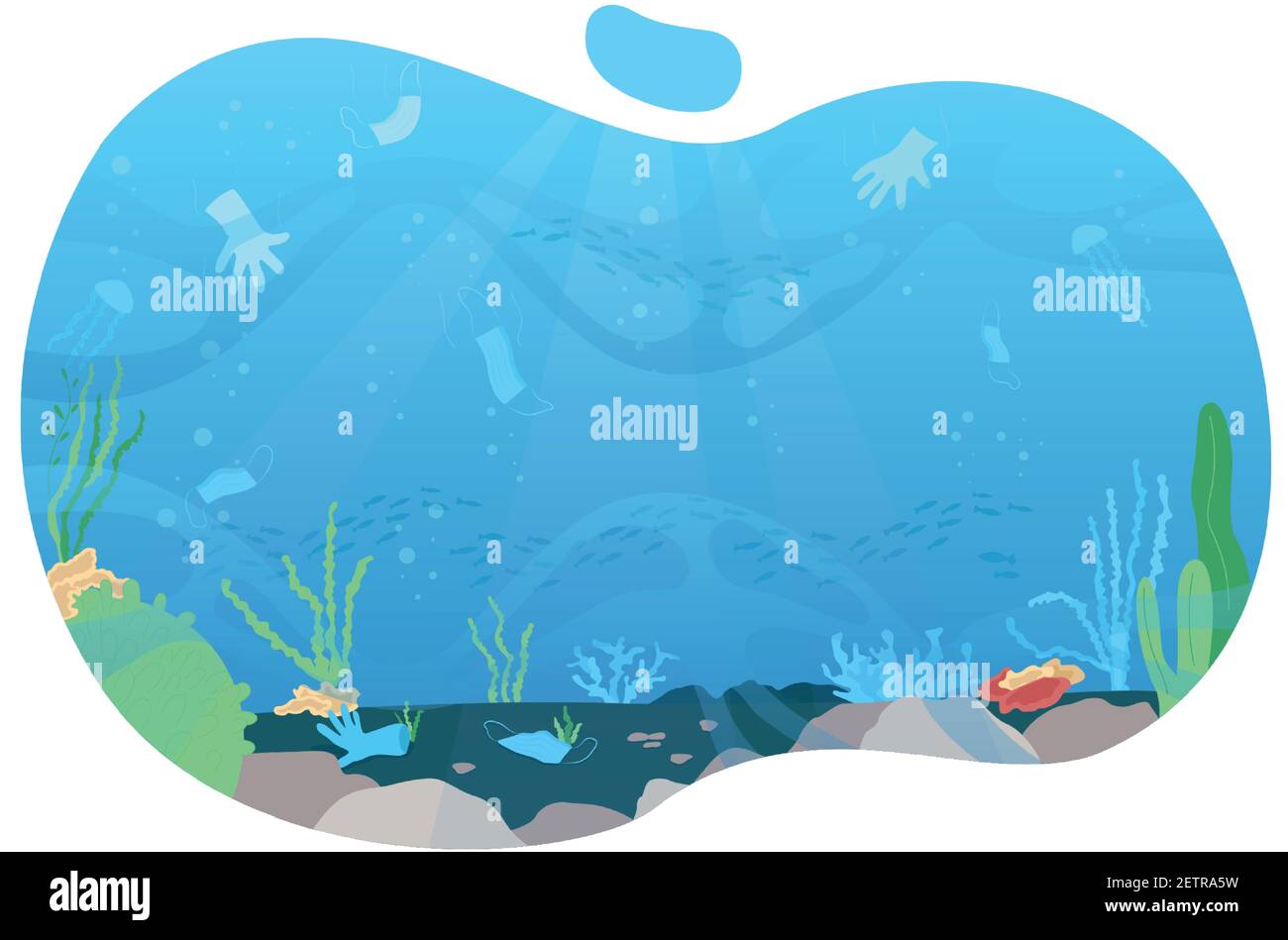 Ocean pollution 2D vector web banner, poster Stock Vector Image & Art ...