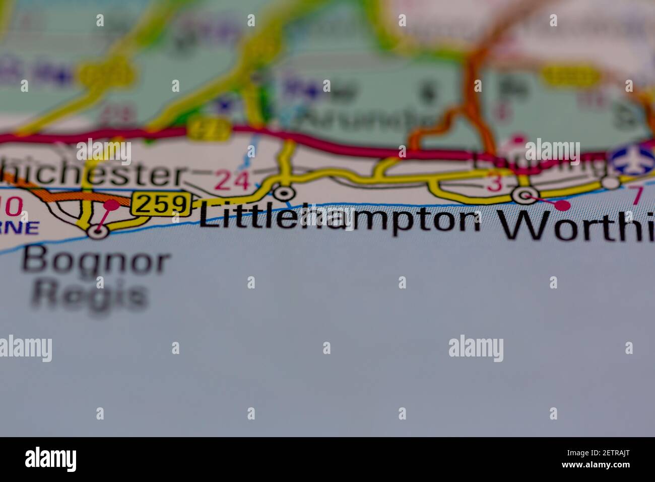 Map of littlehampton hi-res stock photography and images - Alamy
