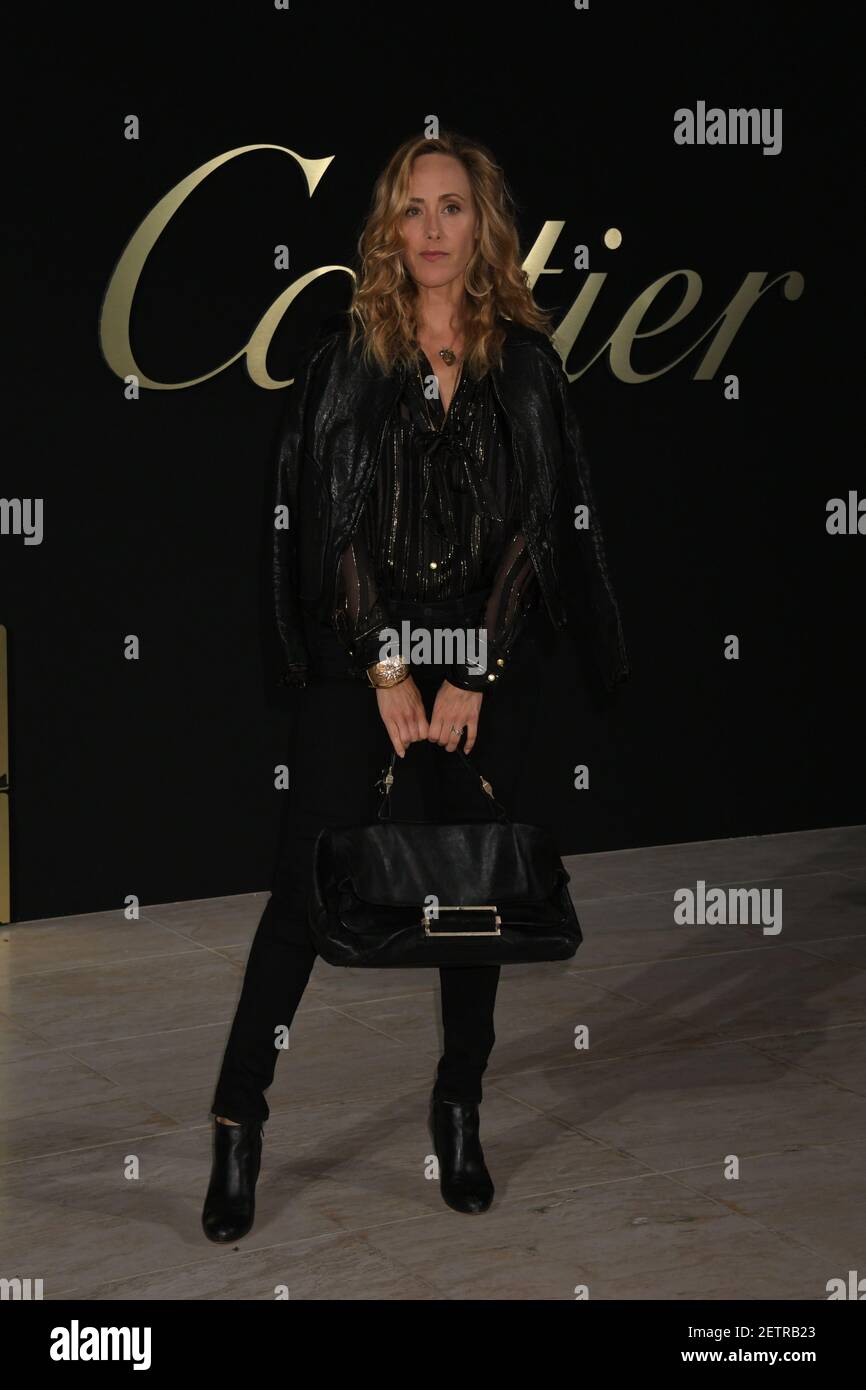 Kim Raver wearing Cartier jewelry arrives to the Cartier Los Angeles ...