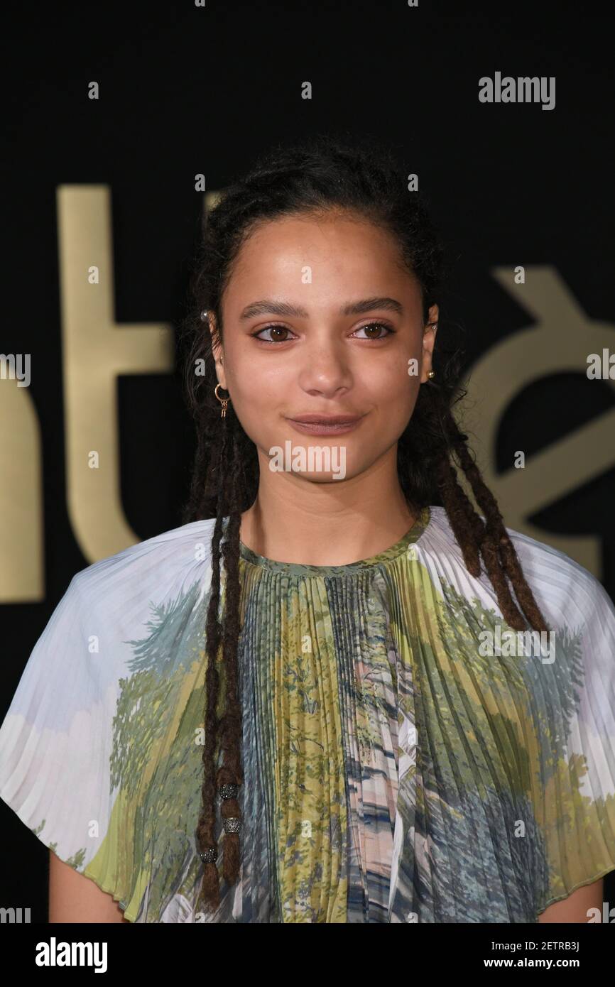 Sasha Lane wearing Cartier jewelry arrives to the Cartier Los Angeles ...