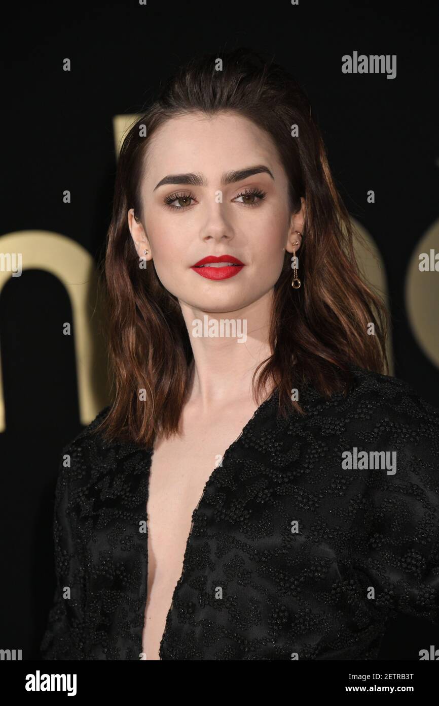 Lily Collins wearing Cartier jewelry arrives to the Cartier Los Angeles ...