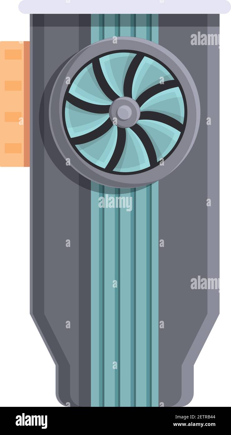 Graphic card pc icon. Cartoon of graphic card pc vector icon for web ...