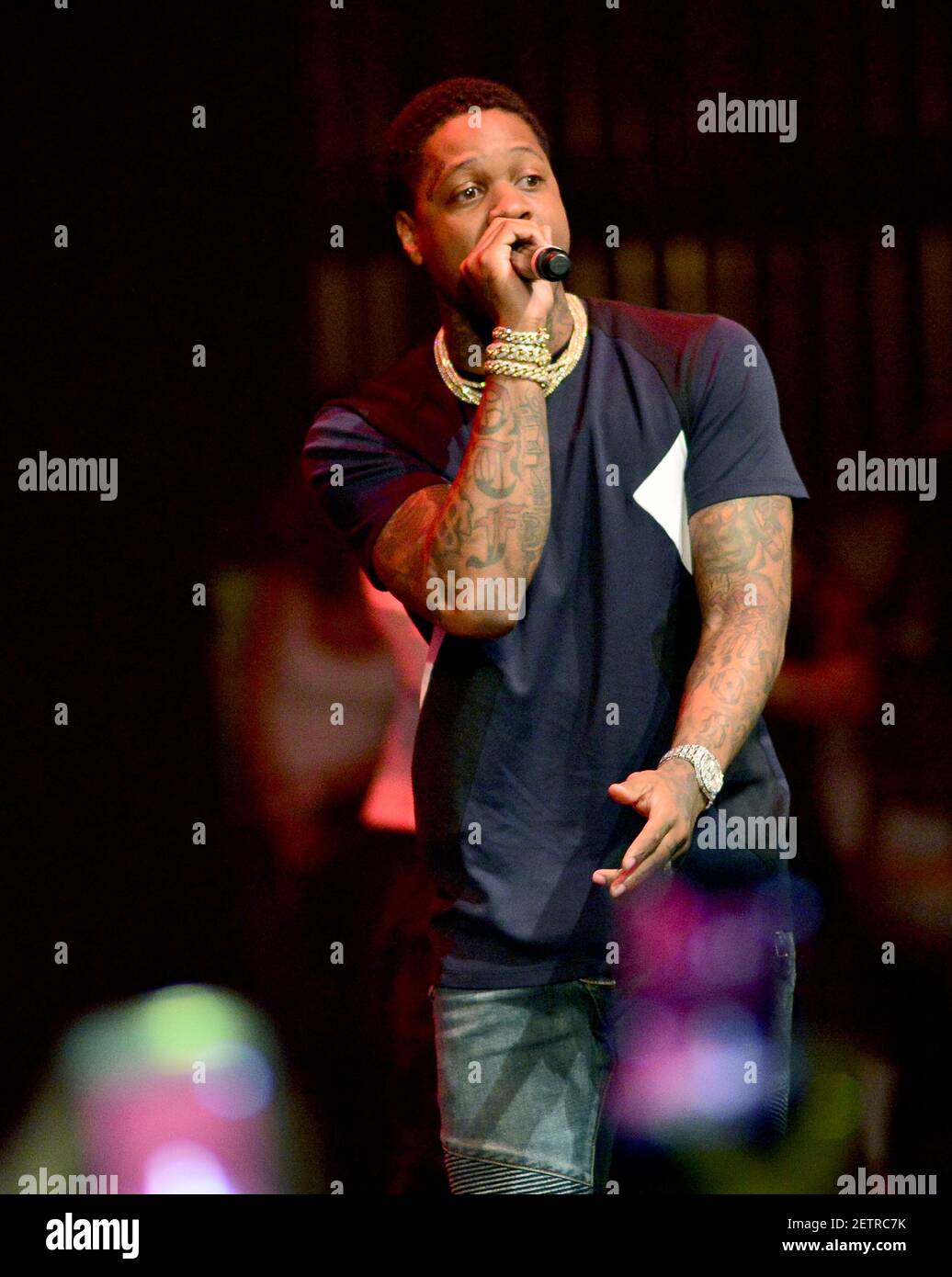 MIAMI BEACH, FL - MAY 02: Lil Durk performs onstage during the Gucci ...