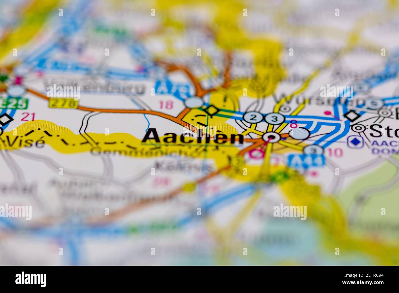 Map of aachen hi-res stock photography and images - Alamy