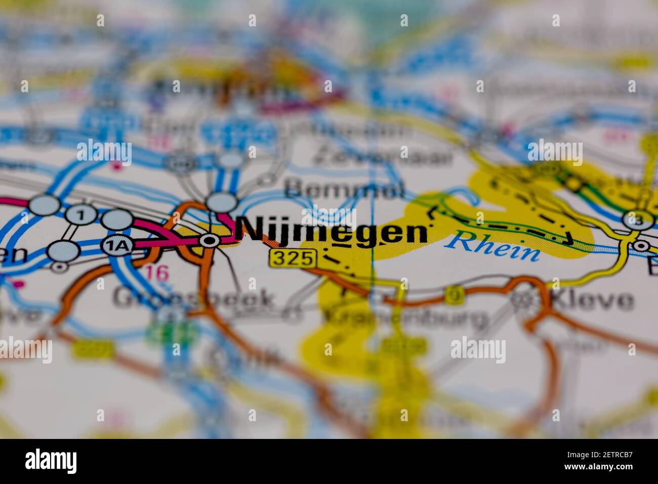 Nijmegen on a map hi-res stock photography and images - Alamy