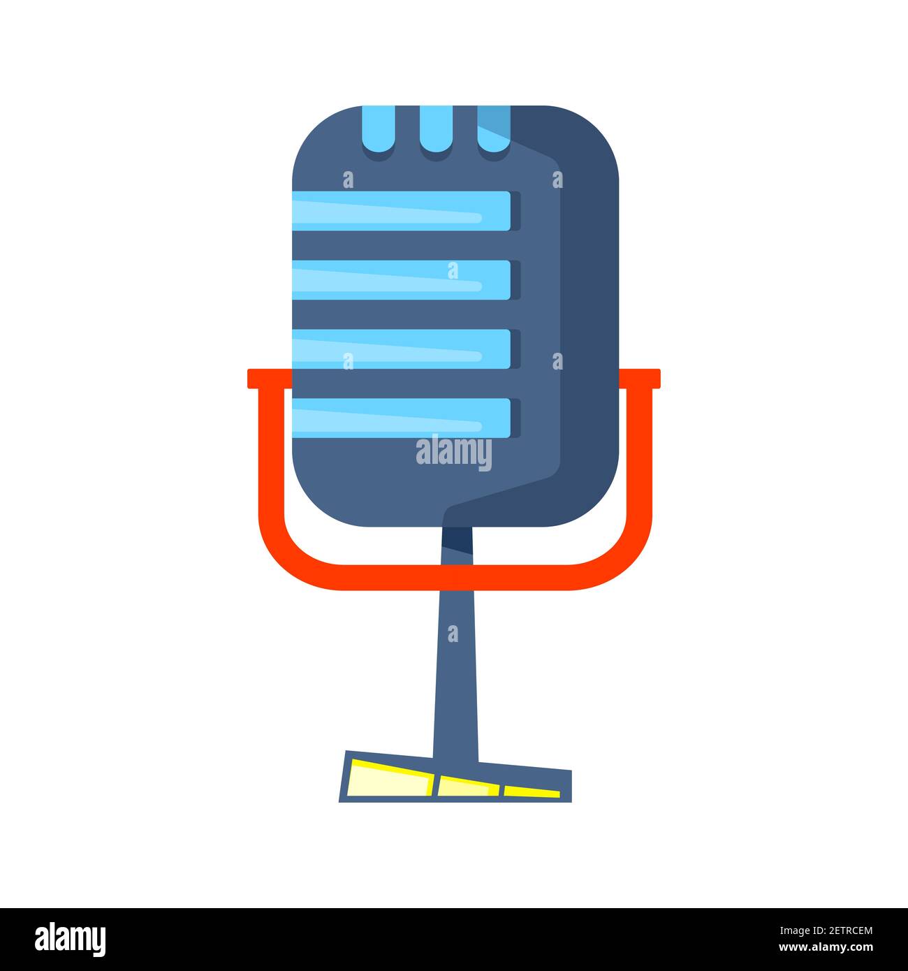 Microphone vector icon for media podcast, media hosting. Design ...