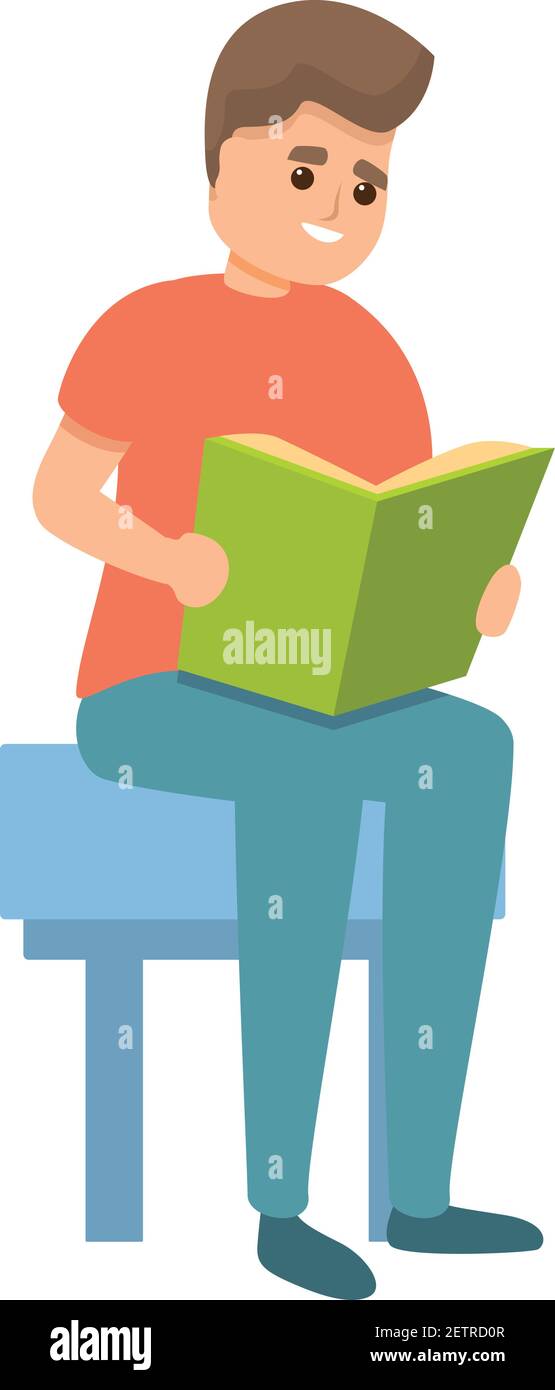 Kid reading icon. Cartoon of kid reading vector icon for web design ...