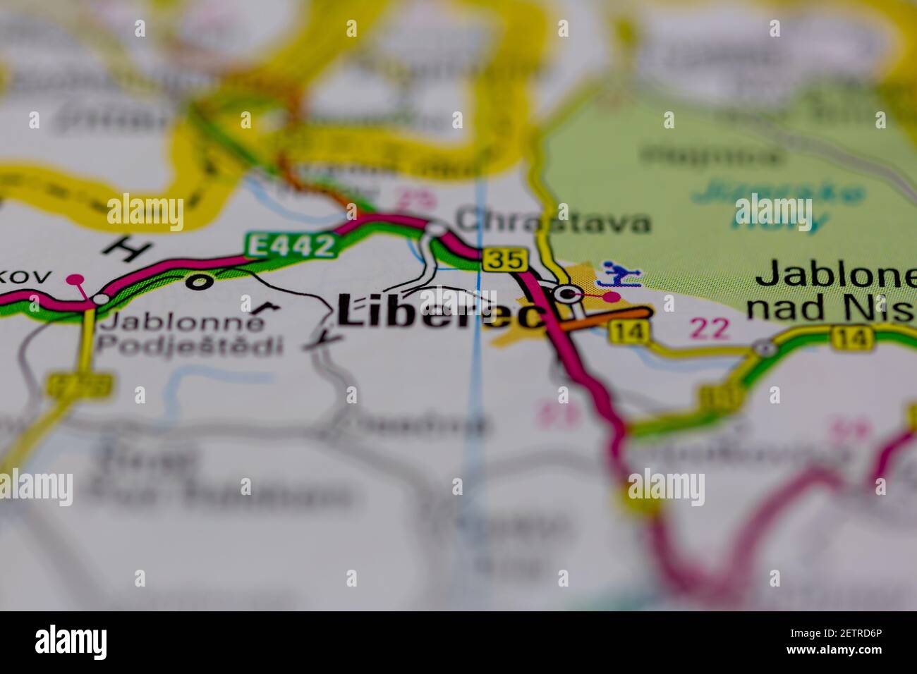 Liberec on a map hi-res stock photography and images - Alamy