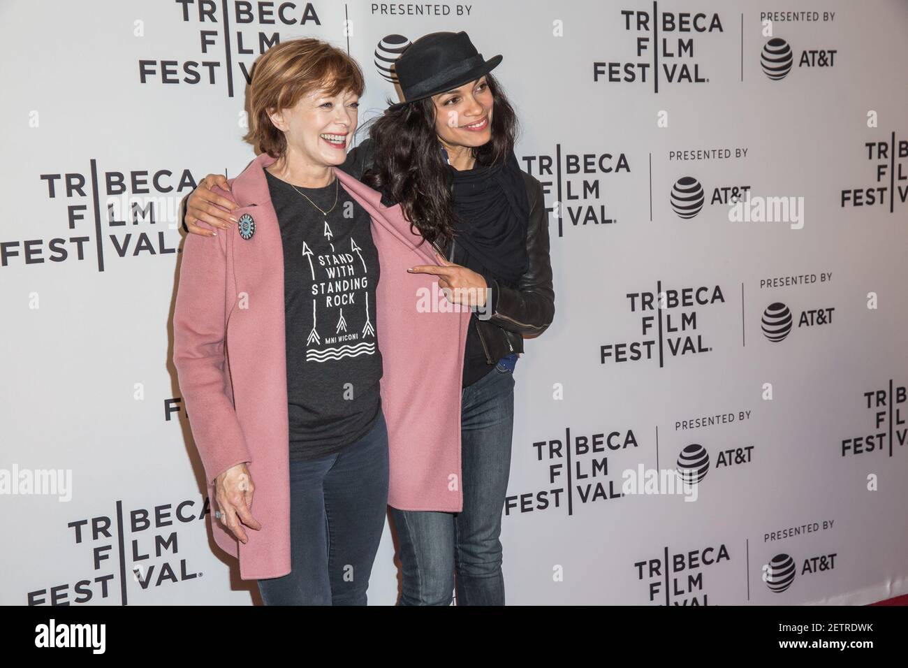 Actress Frances Fisher and Rosario Dawson attend the 2017 Tribeca Film ...