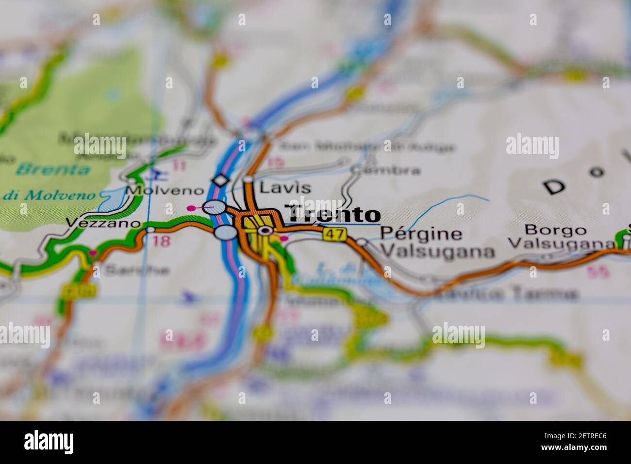Trento map hi-res stock photography and images - Alamy