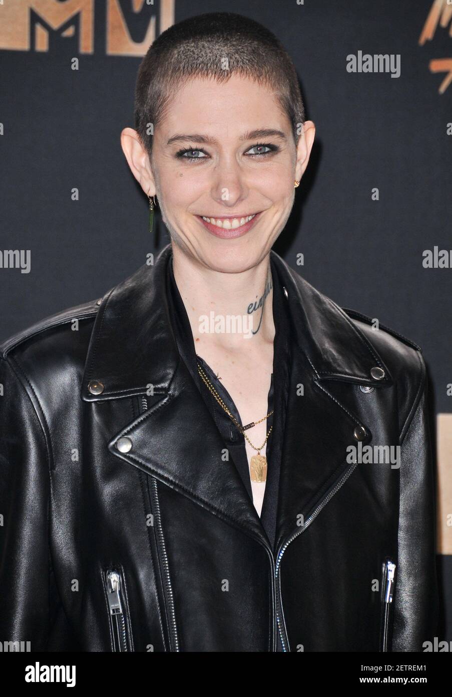 Asia Kate Dillon at the 2017 MTV Movie And TV Awards Press Room held at ...