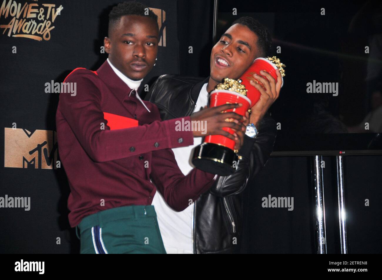 Ashton Sanders, Jharrel Jerome at the 2017 MTV Movie And TV Awards ...