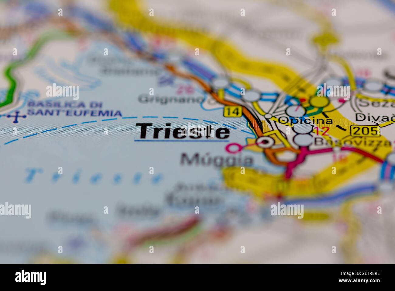 Trieste map hi-res stock photography and images - Alamy