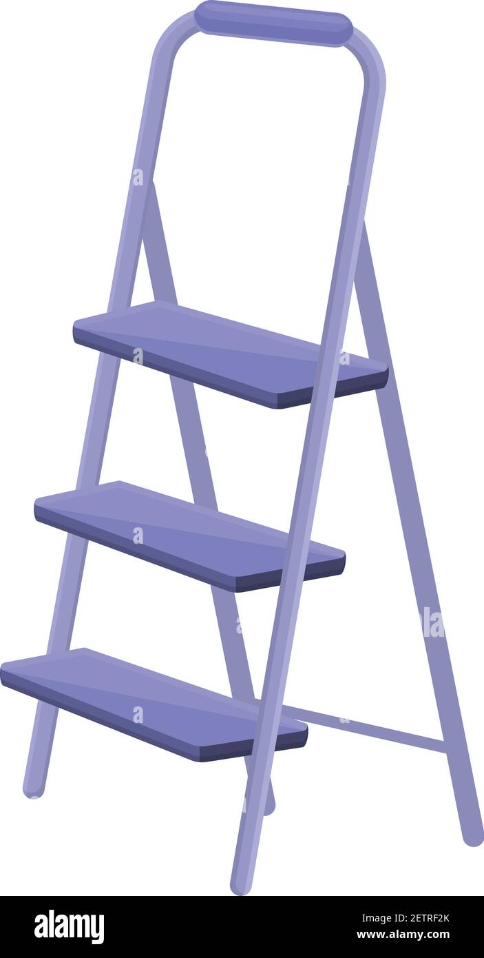 Steel ladder icon. Cartoon of steel ladder vector icon for web design ...