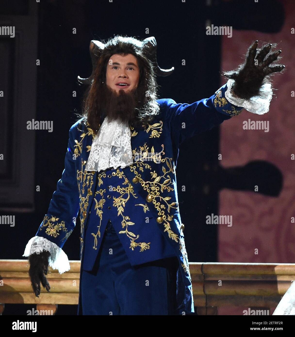 LOS ANGELES, CA - May 7: Host Adam Devine appears on the 2017 MTV Movie ...