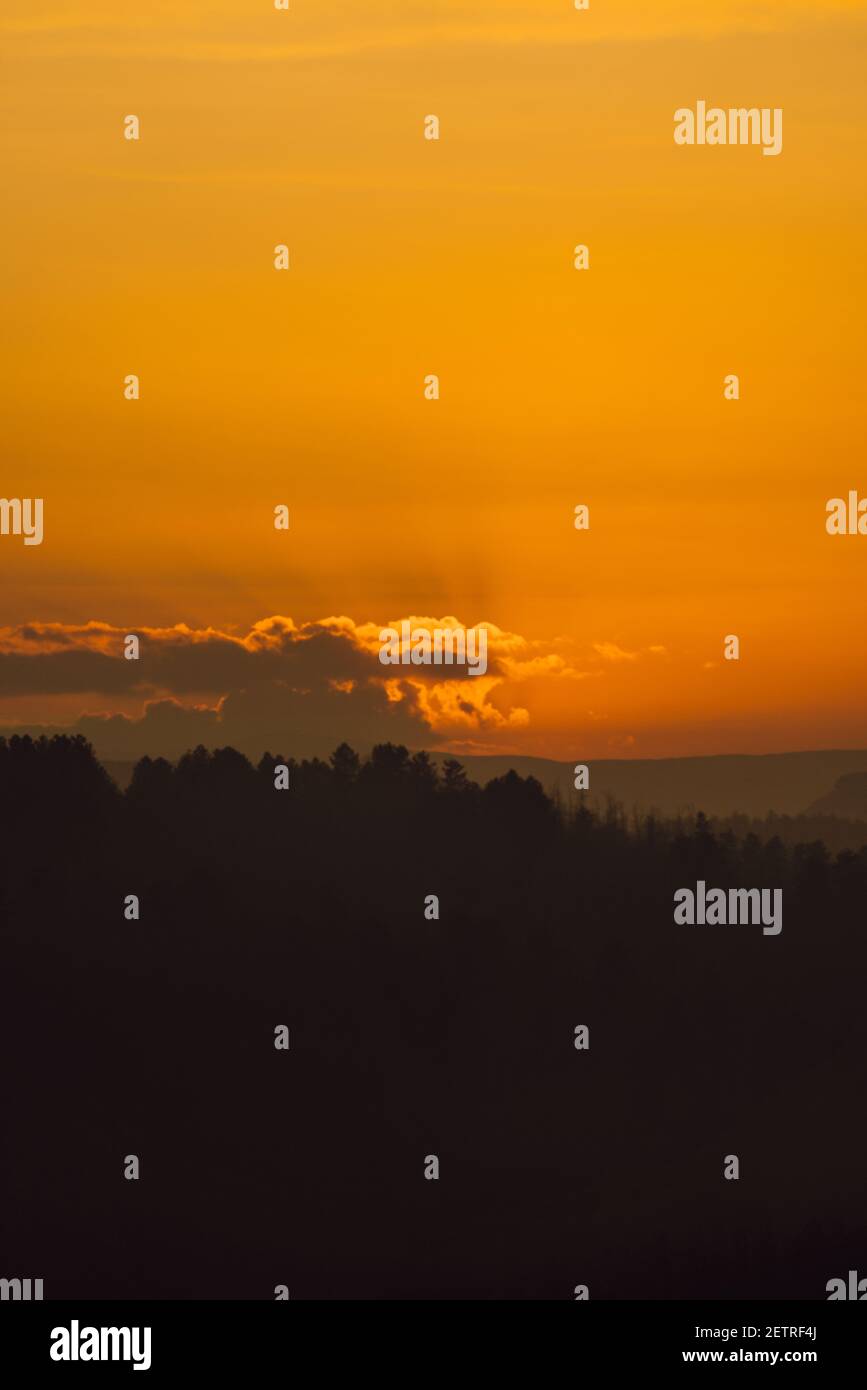 sunset at Argimusco mount Etna Sicily Stock Photo - Alamy