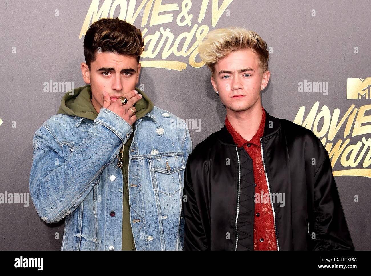 LOS ANGELES, CA - May 7: Jack Gilinsky (L) and Jack Johnson attend the ...