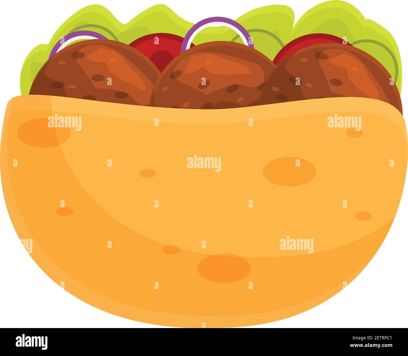 Falafel icon. Cartoon of falafel vector icon for web design isolated on ...