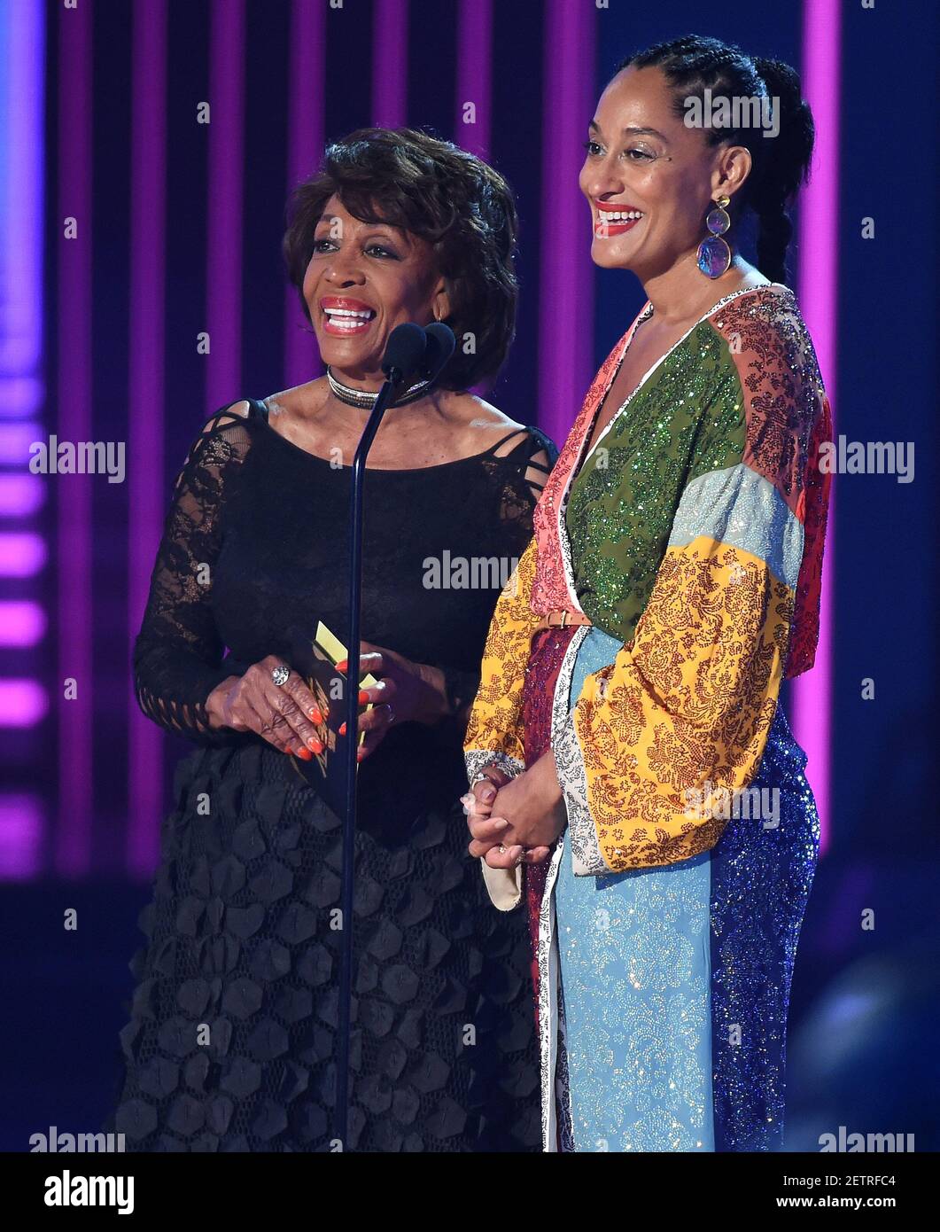 LOS ANGELES, CA - May 7: U.S. Representative Maxine Waters (L) and ...