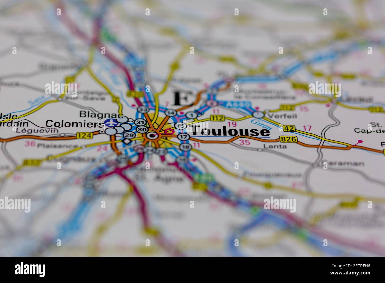 Toulouse map hi-res stock photography and images - Alamy