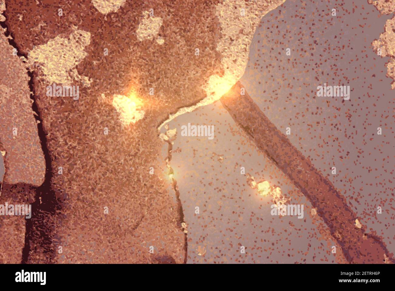 Gold and dark red shining abstract marble background. Vector texture in ...