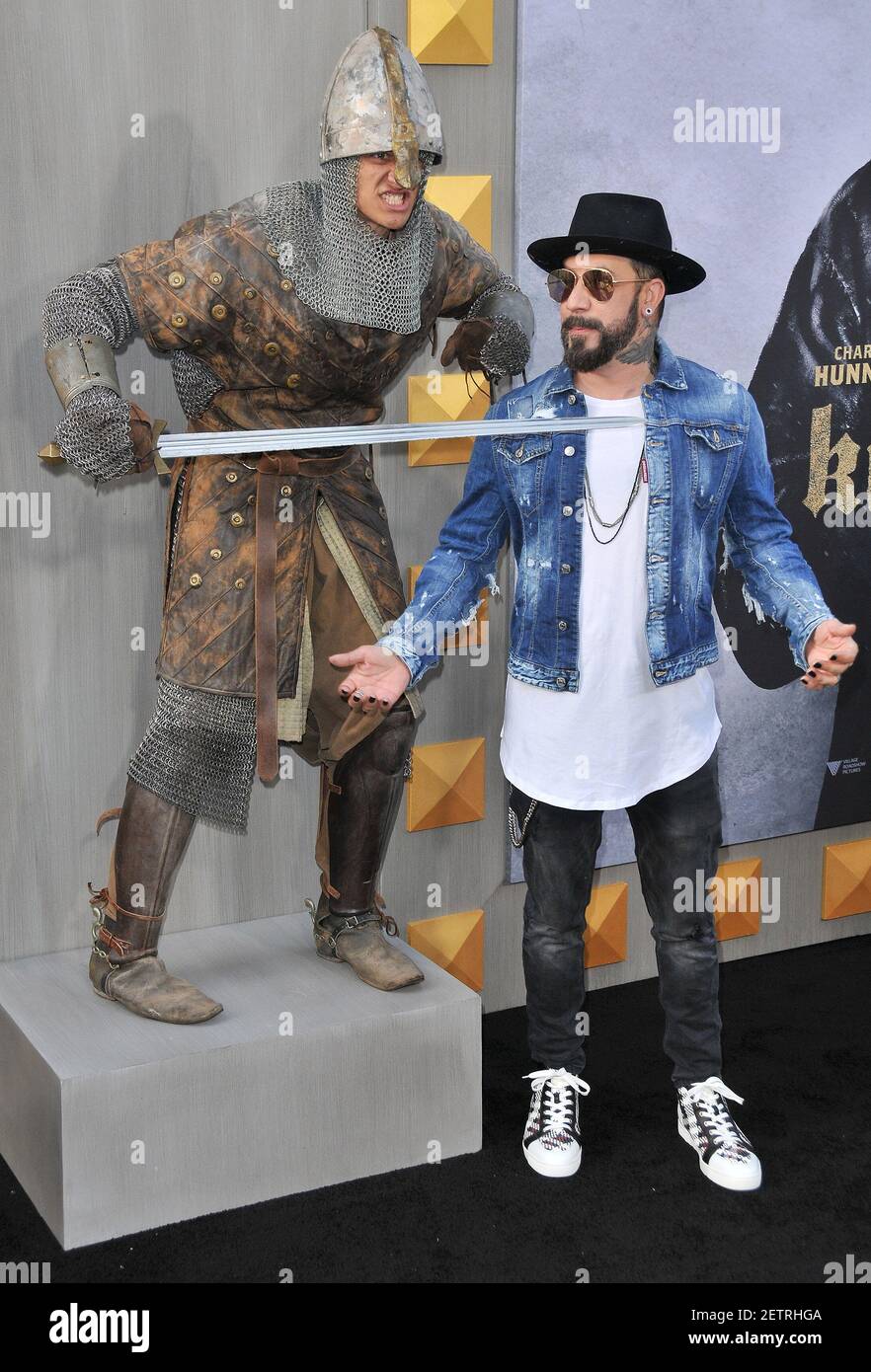 AJ McClean arrives at the "King Arthur: Legend Of The Sword" Los ...