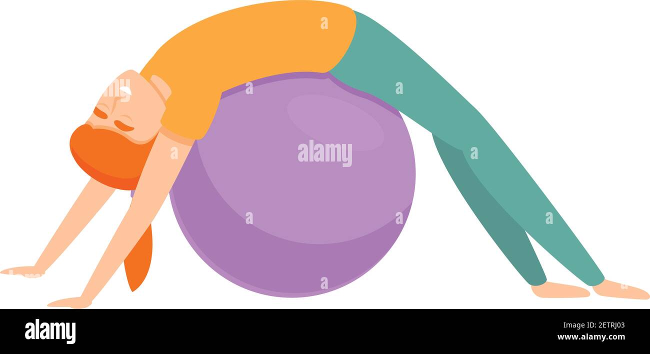Pilates ball icon. Cartoon of pilates ball vector icon for web design ...