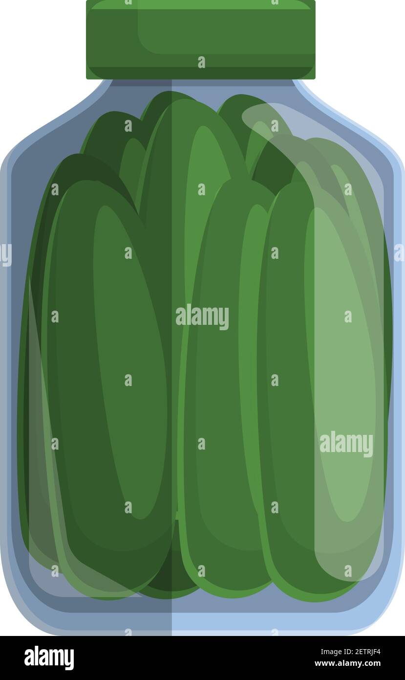 Pickled jar icon. Cartoon of pickled jar vector icon for web design ...