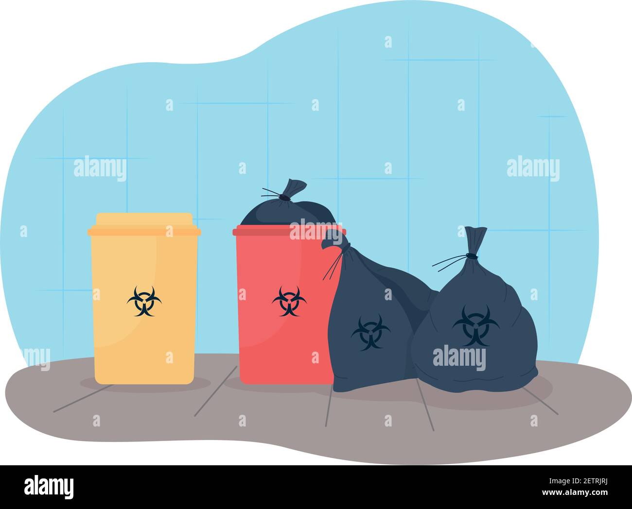 Garbage 2D vector web banner, poster Stock Vector Image & Art - Alamy