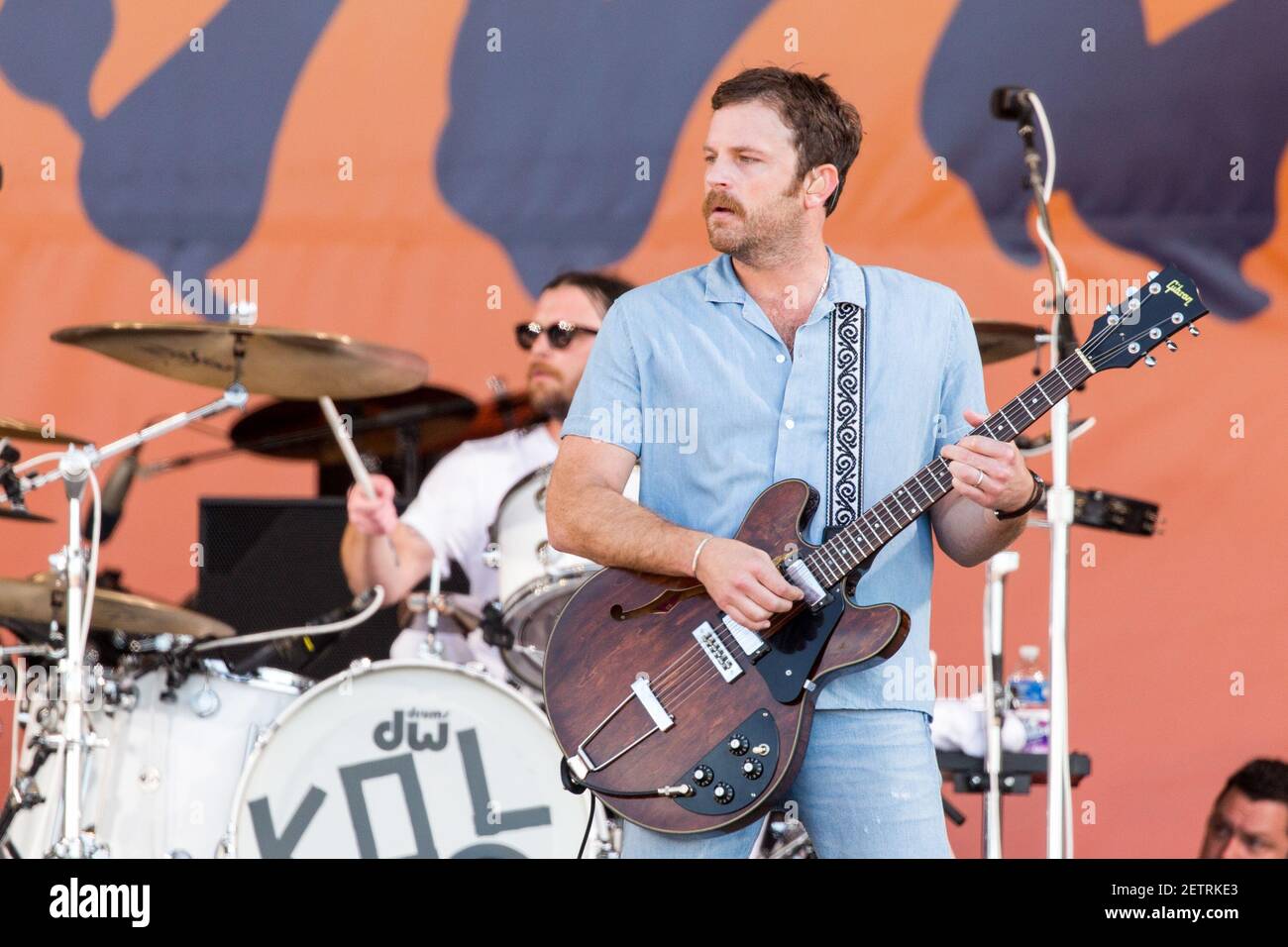 Nathan Followill and Caleb Followill of Kings of Leon at New Orleans ...