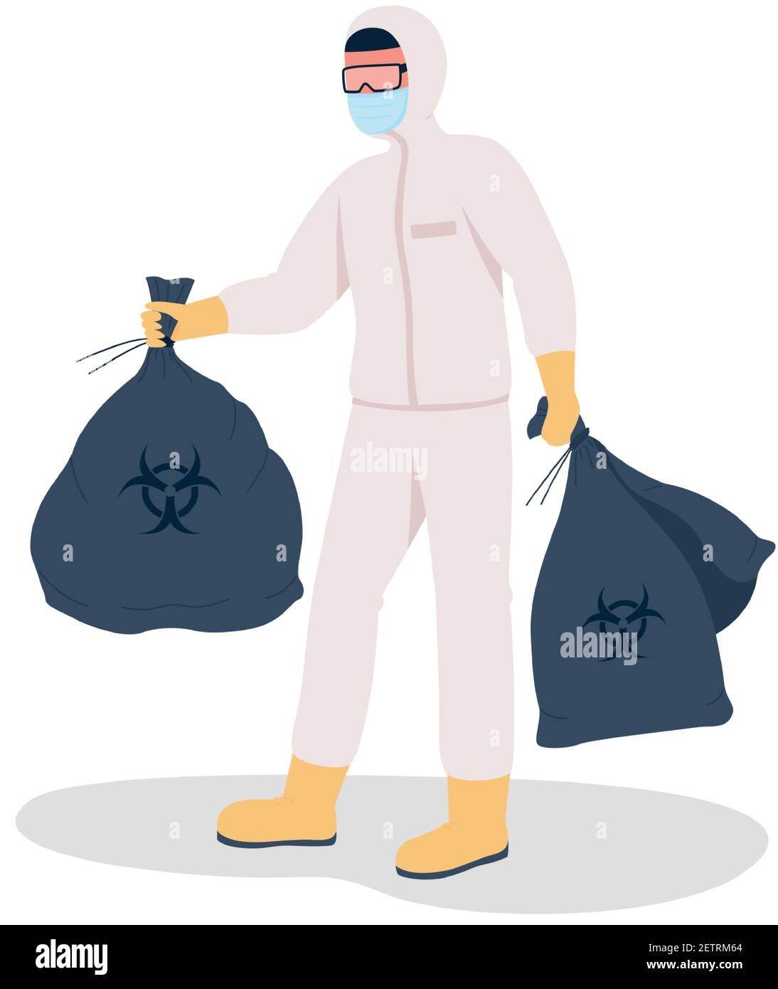 Throwing out rubbish flat color vector faceless character Stock Vector ...